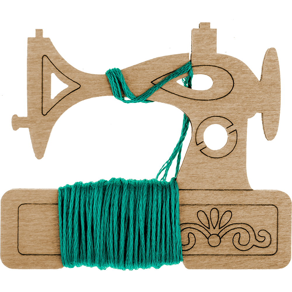 Floss Bobbins – “Sewing Machine” FLC-087(S) (6 pcs) - Wonderland Crafts